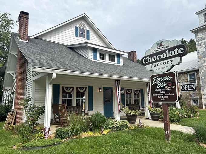 This charming mountain cottage hides a chocolate factory inside, proving the best surprises come in beautiful packages.