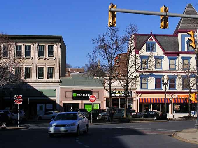 Colorful buildings line streets where community spirit runs deeper than any coal mine ever reached.