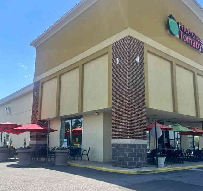 Those cheerful umbrellas and outdoor seating say "stay awhile"&mdash;and with food this good, you absolutely will.