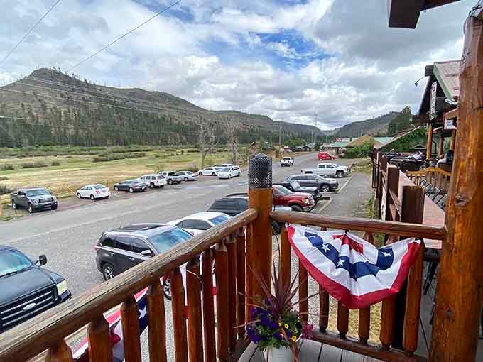 Pine-covered mountains embrace this valley hideaway where patriotic bunting decorates wooden porches and summer never gets too hot.