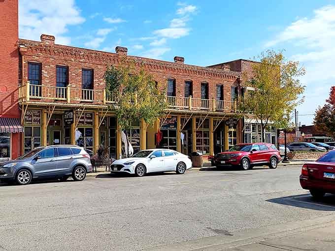 Those wooden balconies and weathered brick practically beg you to grab a rocking chair and watch the world slow down.
