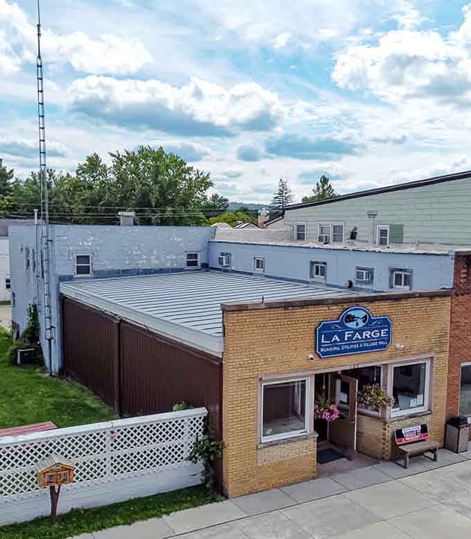 La Farge's main street stretches out like a ribbon of calm, where local businesses serve neighbors who've known each other for decades.