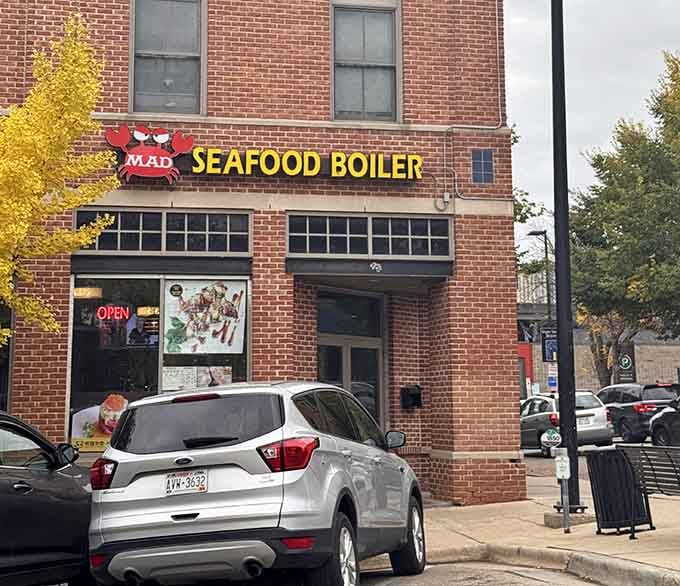 When the neon "OPEN" sign glows, it's your invitation to a spicy seafood boil adventure in Madison.