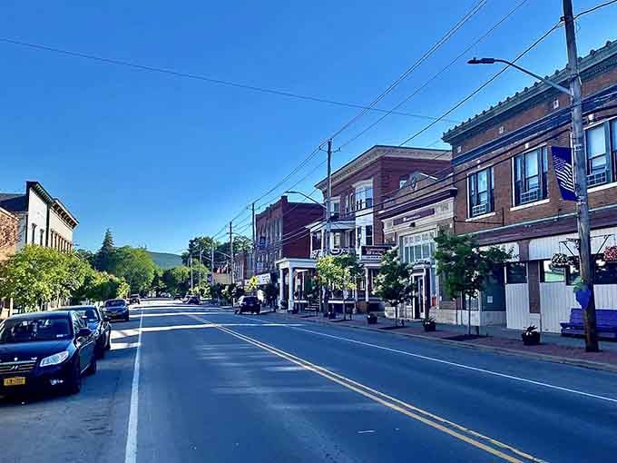 Main Street stretches wide and welcoming, lined with historic buildings that tell stories of generations past.