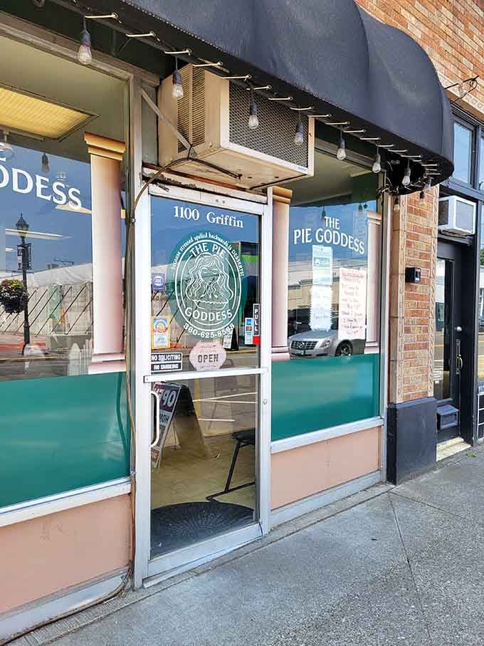 That charming storefront with its retro awning practically begs you to step inside for something sweet and wonderful.