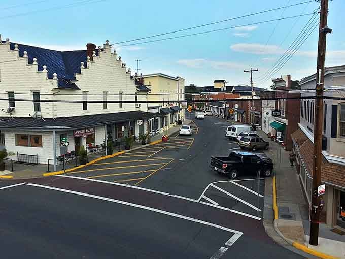 Looking down this main street feels like discovering a postcard that somehow came to life before your eyes.