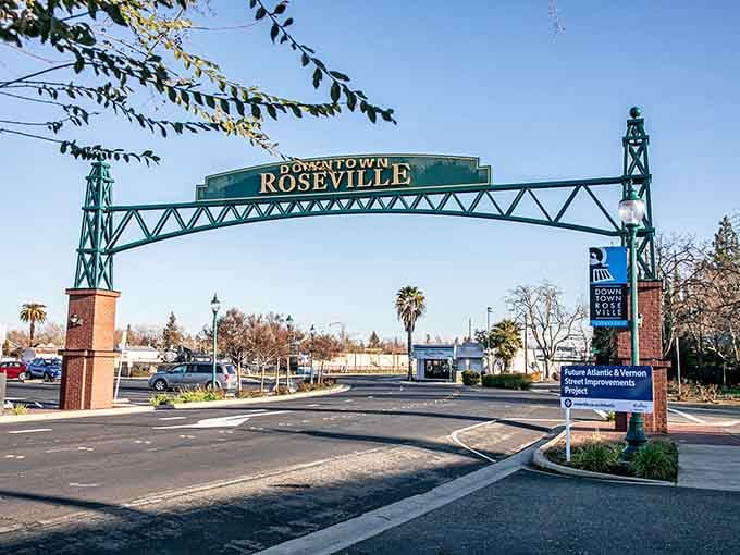 The Downtown Roseville arch welcomes you to a community that honors its railroad heritage with genuine small-town pride.