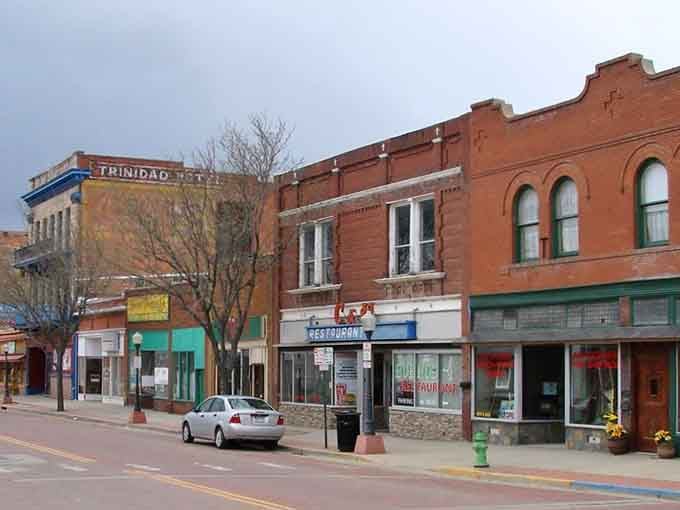 Trinidad's Victorian architecture rises majestically against the sky, showcasing the wealth and ambition of Colorado's early mining boom days.