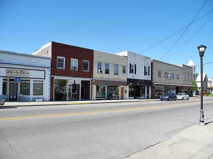 Clean sidewalks and classic storefronts prove that simple charm never goes out of style here.