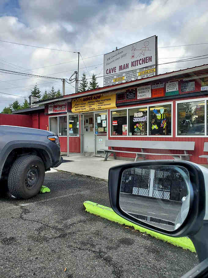 Daylight reveals this classic roadside gem in all its retro glory, where generations have gathered for authentic smoked goodness.