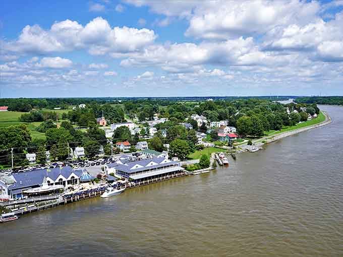 The canal sparkles beside town like a liquid highway, bringing boats and visitors to this hidden gem.