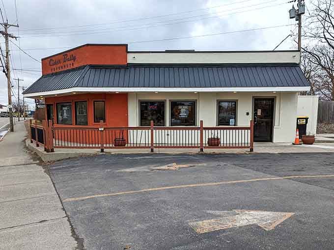 Clean architecture meets cozy neighborhood vibes at this corner spot where doughnuts are practically an art form.
