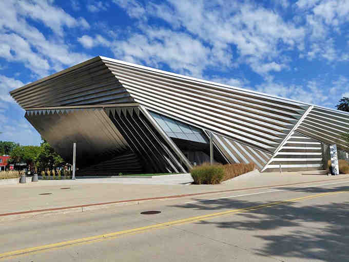 Metallic panels twist and turn, creating a building that challenges every notion of what architecture should be.