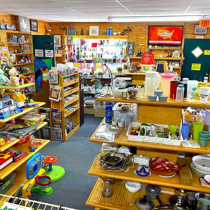 Step inside to find wooden shelves brimming with housewares, toys, and treasures arranged with genuine small-town care and attention.