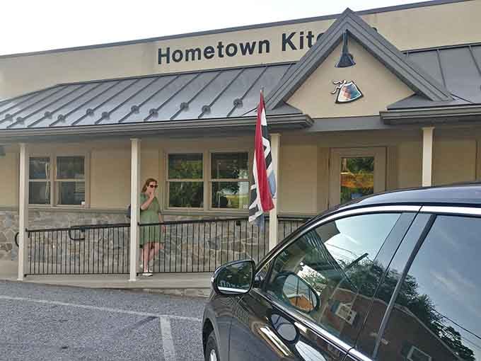 That front porch practically begs you to sit and digest after tackling their legendary all-day breakfast menu.