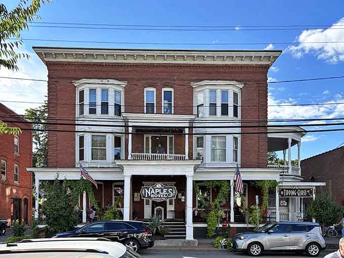 This handsome brick building with its classic architecture houses local treasures and small-town charm you'll adore.