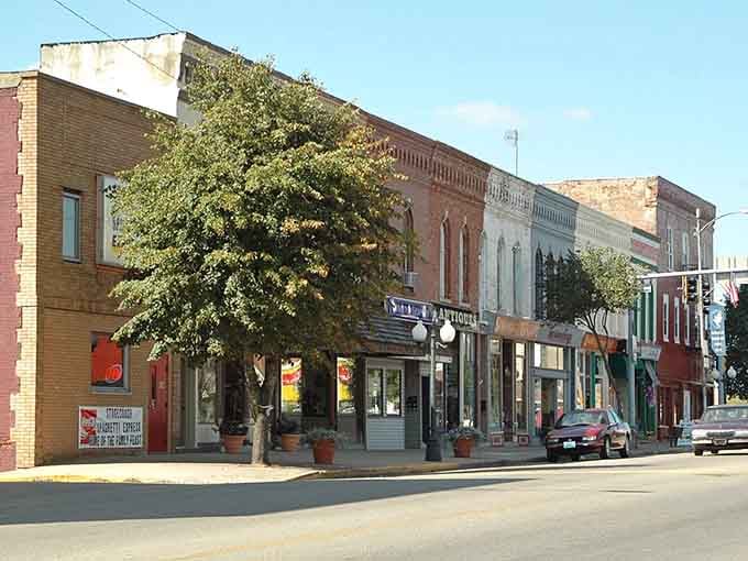 Shade trees line streets where historic buildings wear their age like badges of honor earned through generations.