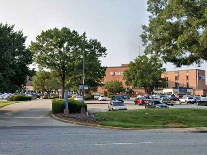 This parking lot proves small-town life means never circling for a spot like you're hunting treasure.