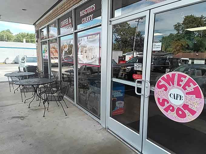 The Sweet Spot's patio seating turns a quick donut run into a leisurely morning ritual worth repeating daily.
