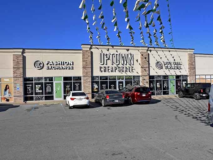 The sleek storefront and busy parking lot prove that smart shoppers know where to find current styles at yesterday's prices.