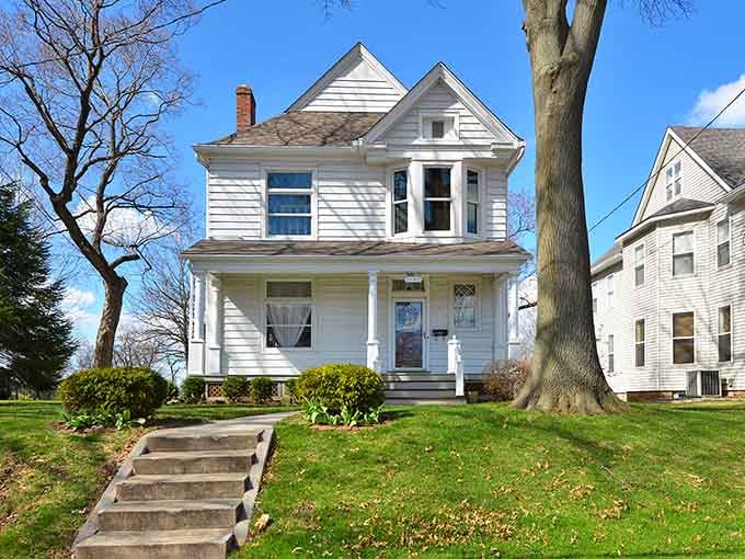 Victorian elegance on a tree-lined street&mdash;the kind of house that definitely has stories to tell.