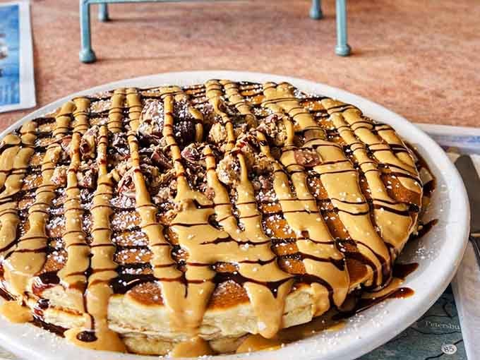 Peanut butter, chocolate, and banana unite in a breakfast trinity that would make Elvis weep with joy.