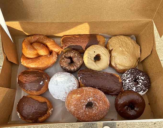 Opening this box is like Christmas morning, if Santa specialized in fried dough instead of toys and electronics.