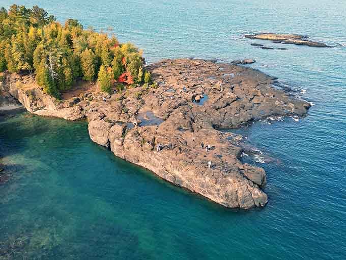 From above, you can see why people drive hours to experience this geological masterpiece in person.