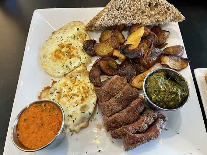 Steak for breakfast isn't crazy, it's genius, especially when it comes with eggs and perfectly roasted mushrooms.