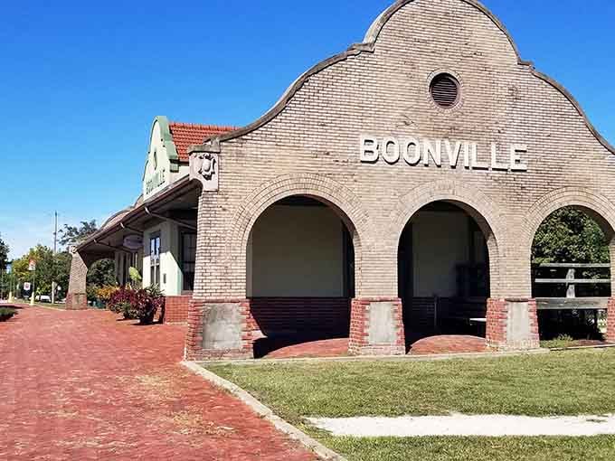 The Katy Depot stands as a charming reminder of when trains ruled travel and stations were architectural showpieces.