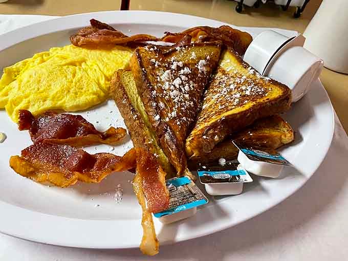 French toast so thick and golden, it makes you wonder why you ever settled for the sad stuff.
