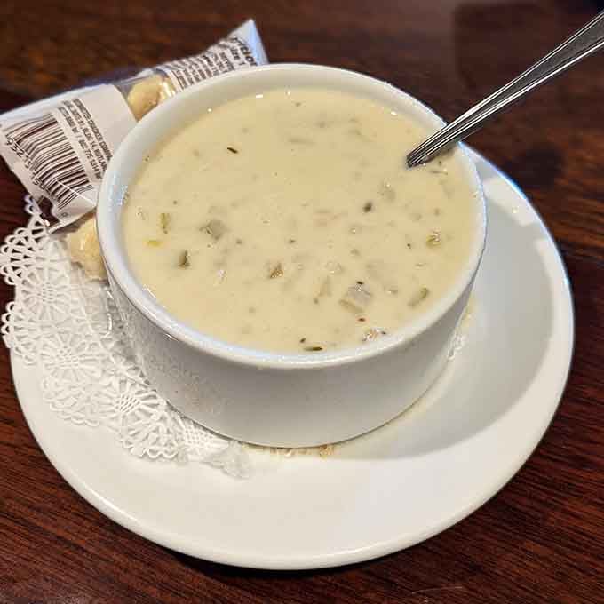 One bowl of this legendary chowder and you'll understand why people drive from three states away.