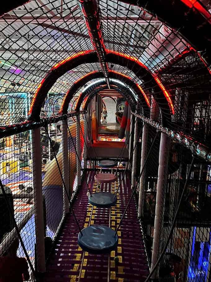 This tunnel obstacle course tests whether you're still as nimble as you think you are. Spoiler: probably not.