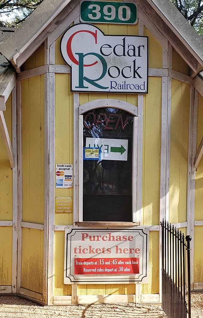 The ticket booth where adventure begins and your wallet breathes a sigh of relief simultaneously.