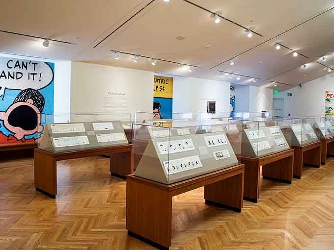 Original strips displayed like fine art remind you that newspaper comics were America's daily dose of philosophy.