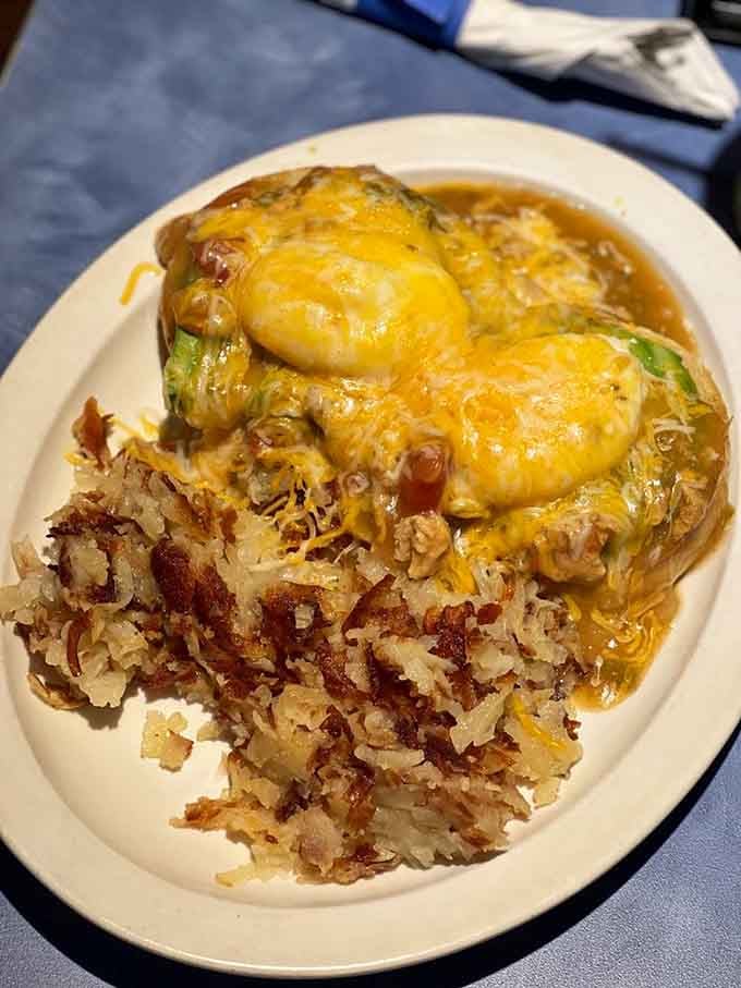 Green chile smothered eggs and hash browns prove Colorado knows how to wake up your taste buds properly.