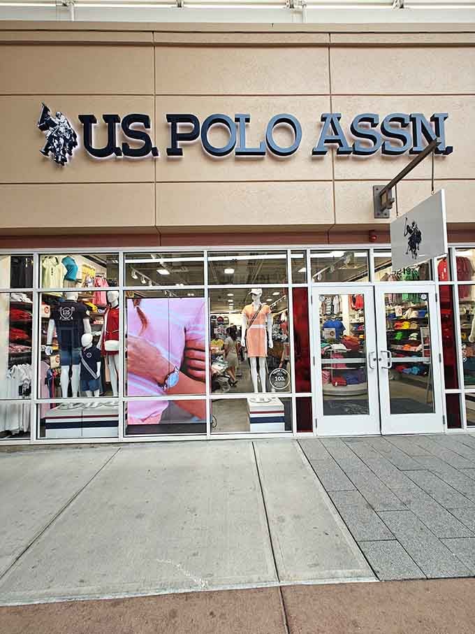 Classic polo style meets outlet pricing, where preppy never looked so affordable or inviting.