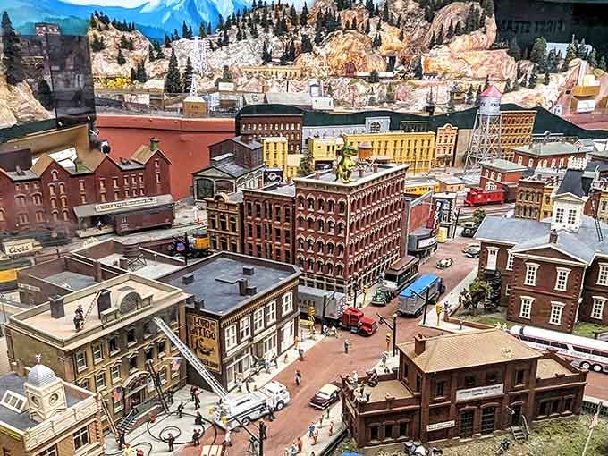 This intricate model town captures Colorado's railroad history in miniature, every detail lovingly crafted and perfect.