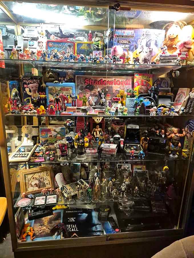 This display case holds more '80s action figures than your childhood bedroom ever did, and they're mint condition.