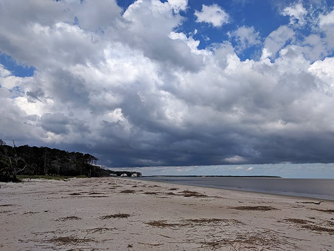 Miles of pristine coastline stretch before you, proving that the best beaches are the ones nobody's fighting over.