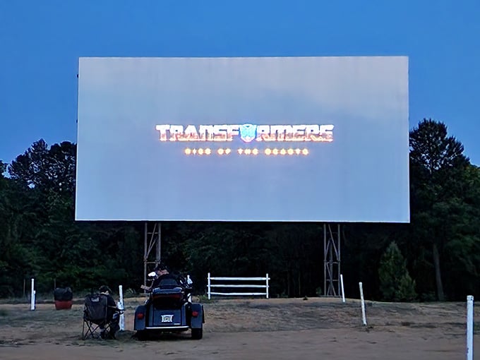 Your parking spot doubles as your theater seat, and nobody's kicking the back of your chair tonight.