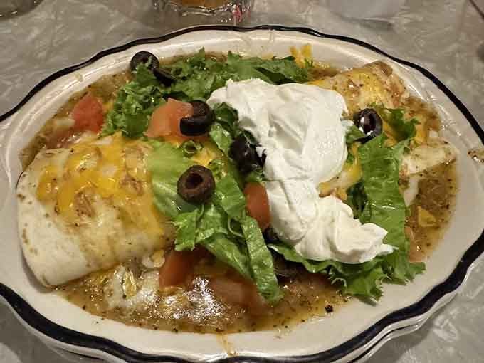 A smothered burrito this loaded requires both strategy and commitment, possibly a forklift for later movement.