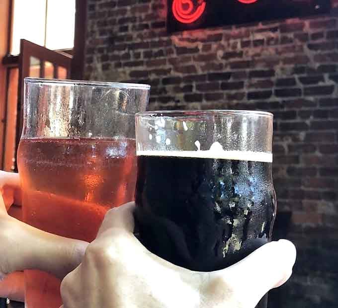 Raising a glass in a century-old firehouse just hits different, especially when the beer's this good.