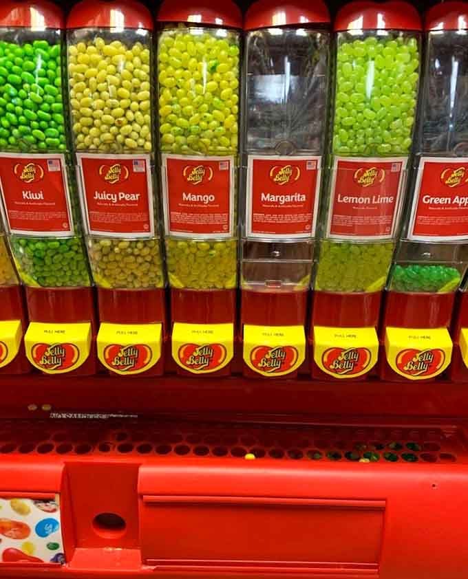 Jelly Belly dispensers offer more flavor options than most restaurants have menu items, and that's saying something.