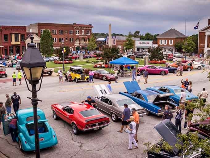 Classic cars meet classic architecture&mdash;proof that Edgefield knows how to throw a party that honors its heritage.