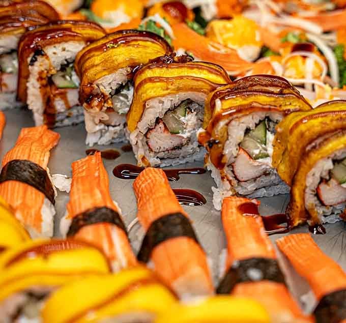Sushi at a Latin buffet? Why choose one cuisine when you can have them all?