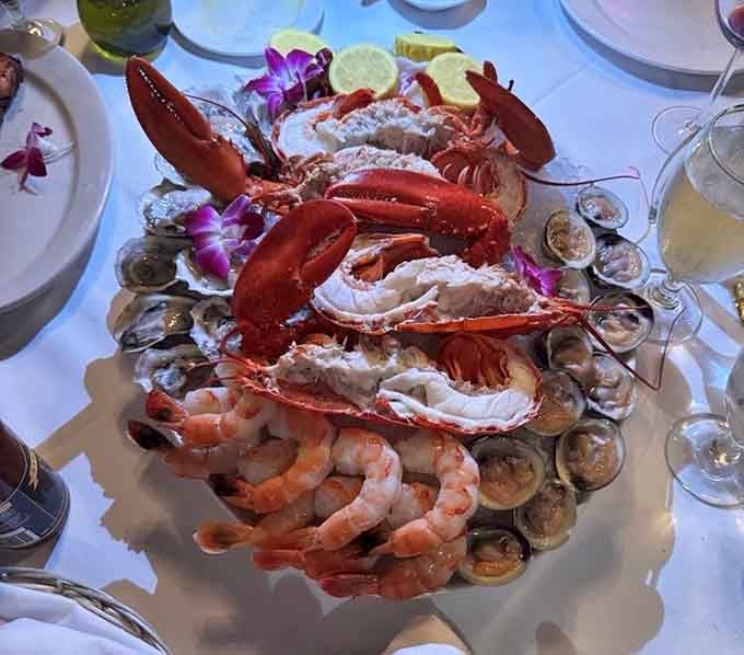 This seafood tower is basically the ocean's greatest hits album, and every track is a certified banger.