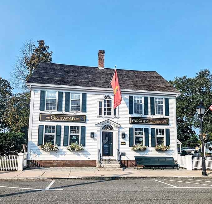 The Griswold Inn's historic storefront has been welcoming travelers since your great-great-grandparents were young and restless.