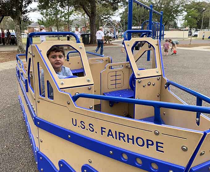 The USS Fairhope: where young captains can steer without worrying about icebergs or seasickness.