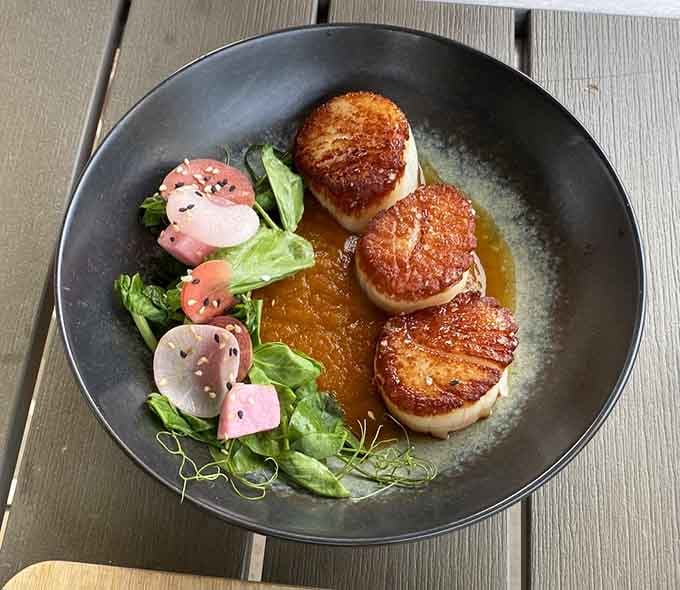 Golden-seared scallops that would make even your seafood-snob friend admit Virginia does it right after all.